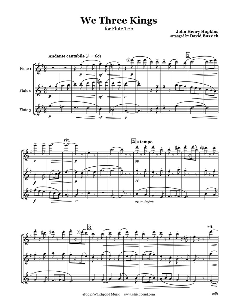 We Three Kings Flute Trio – Whichpond Music