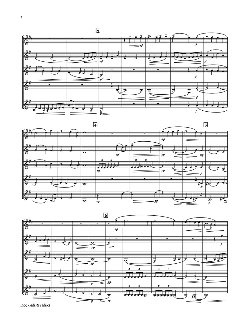 O Come All Ye Faithful Clarinet Quintet – Whichpond Music