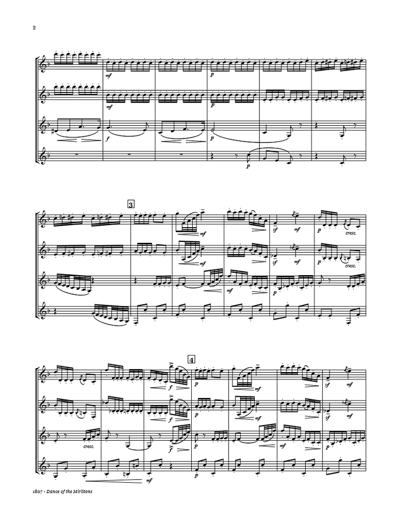 Nutcracker Dance of the Mirlitons Clarinet Quartet – Whichpond Music