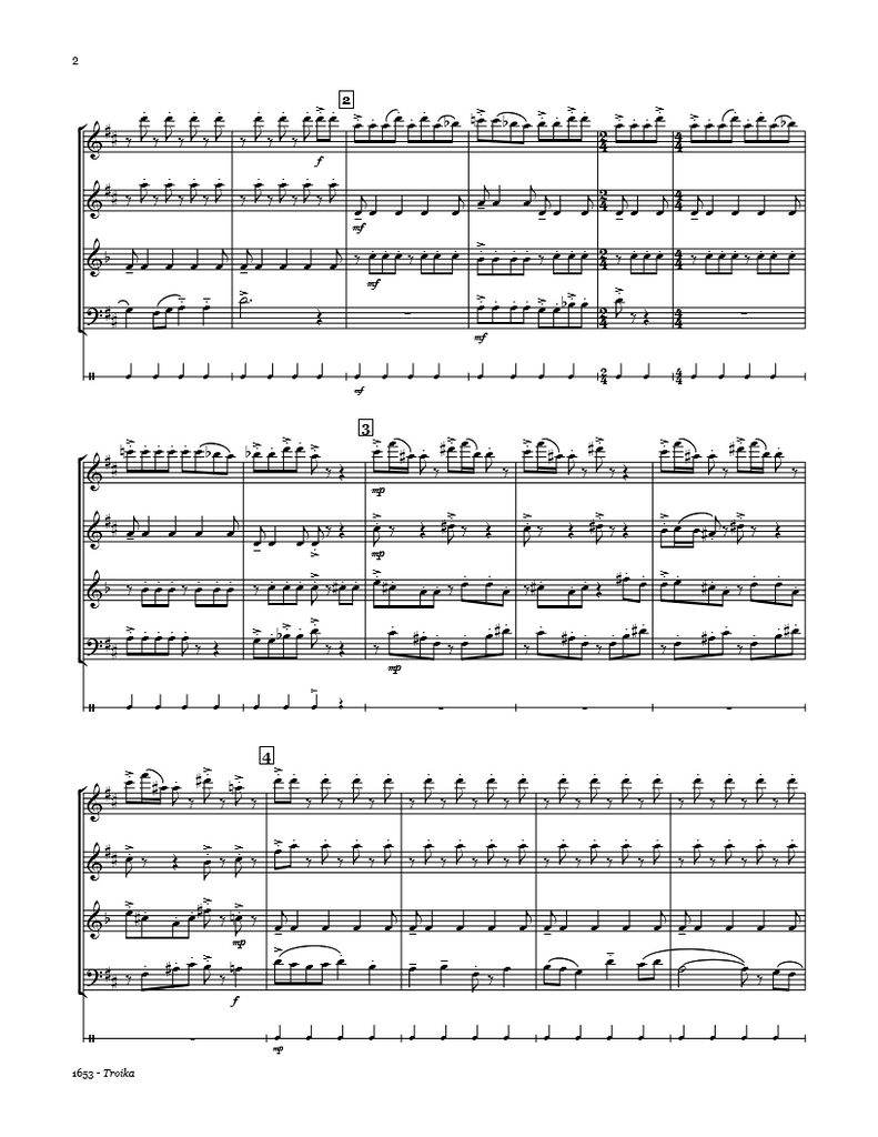 Prokofiev Troika Wind Quartet & Sleigh Bells – Whichpond Music