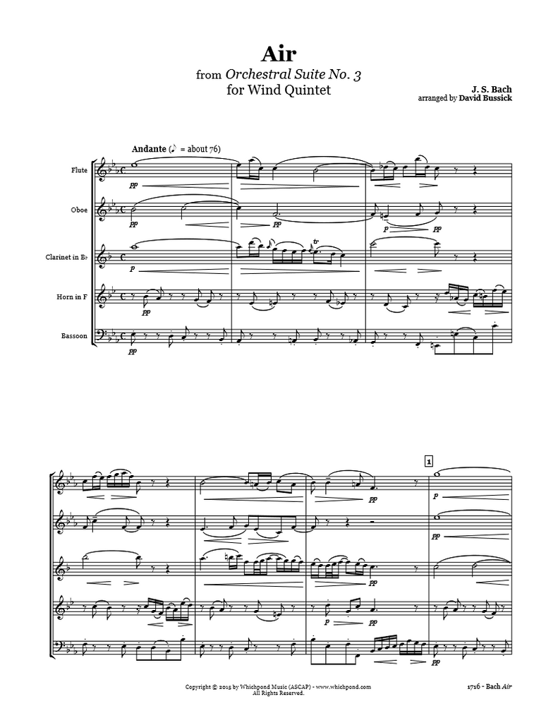 Bach Air Wind Quintet – Whichpond Music
