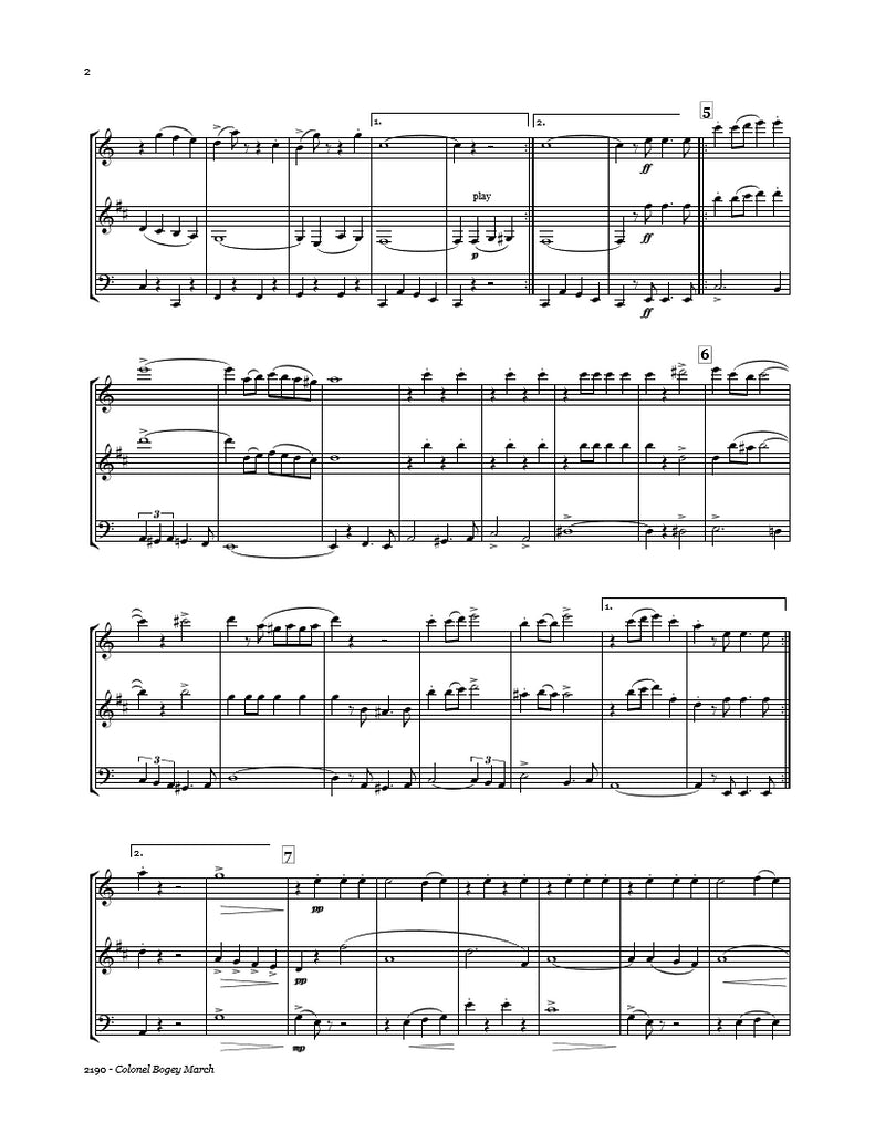 Alford Colonel Bogey March Flute/Clarinet/Bassoon Trio – Whichpond Music