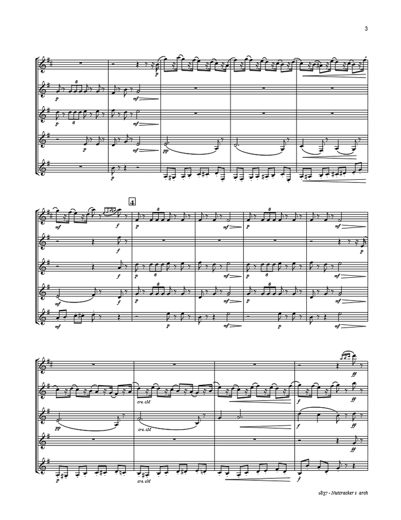 Nutcracker March Clarinet Quintet – Whichpond Music